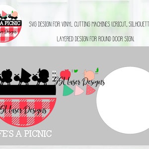 Picnic SVG Door Sign, Ant SVG Door Sign, Summer SVG Door Sign, Picnic ...