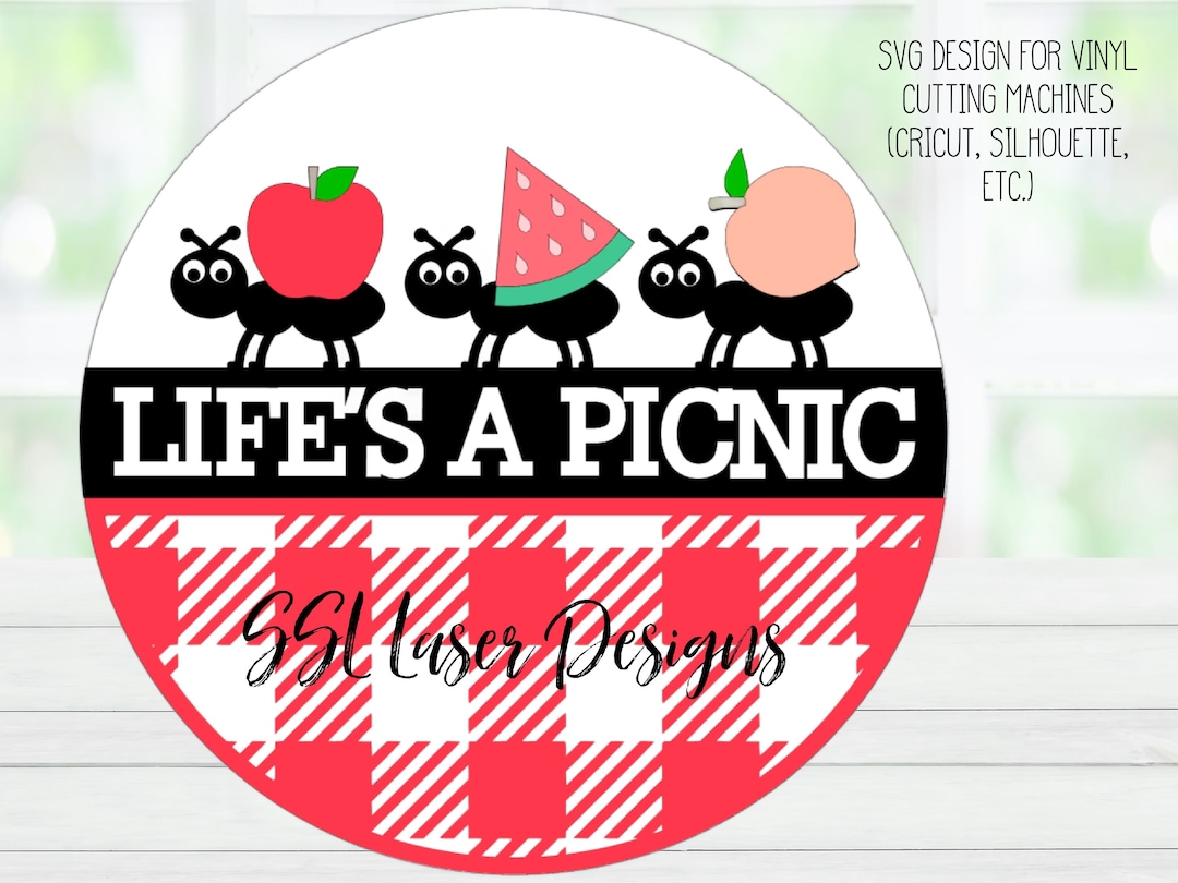 Picnic SVG Door Sign, Ant SVG Door Sign, Summer SVG Door Sign, Picnic ...