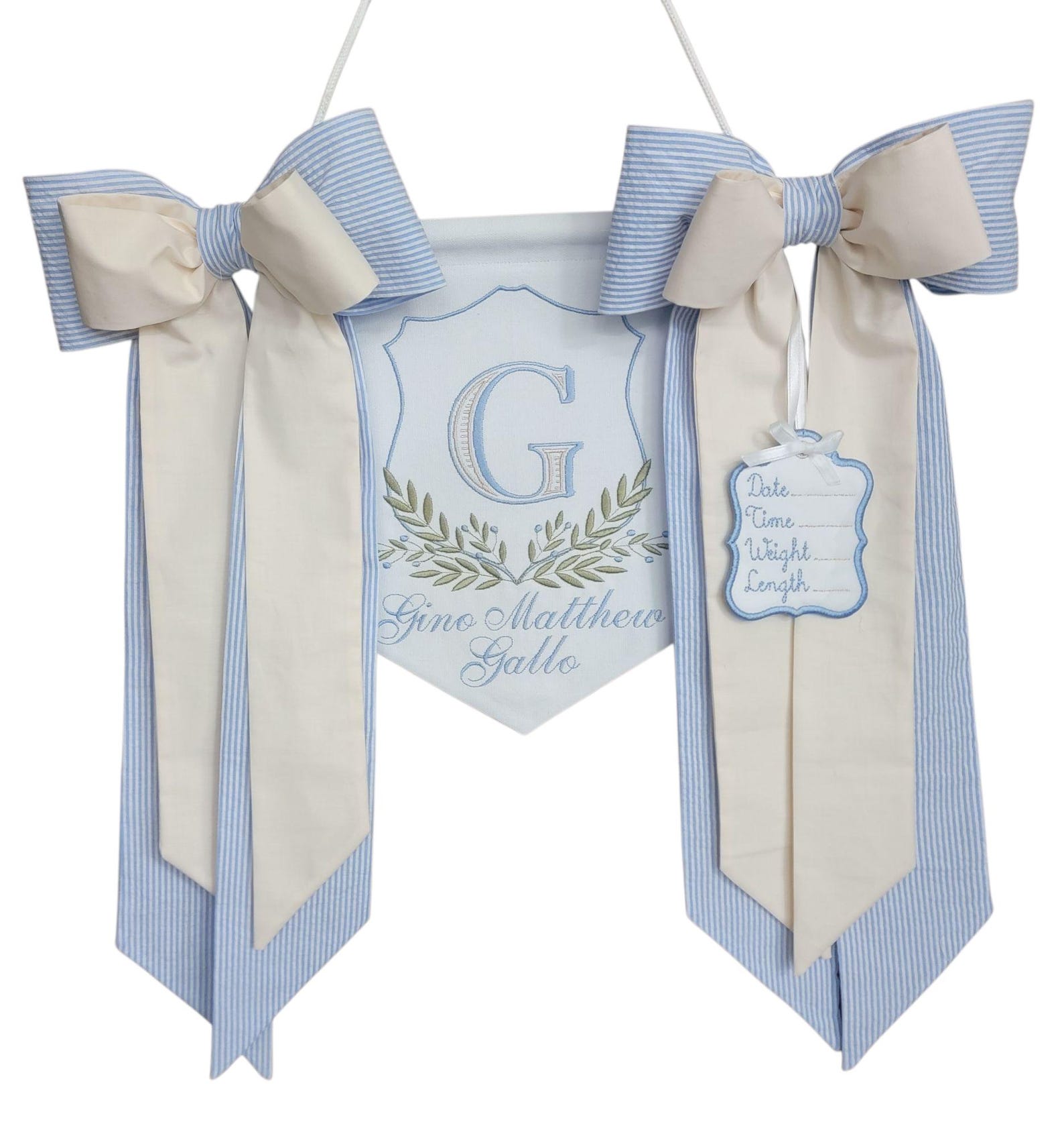 Hospital Door Banner; Beckham Crest Single Initial - Etsy