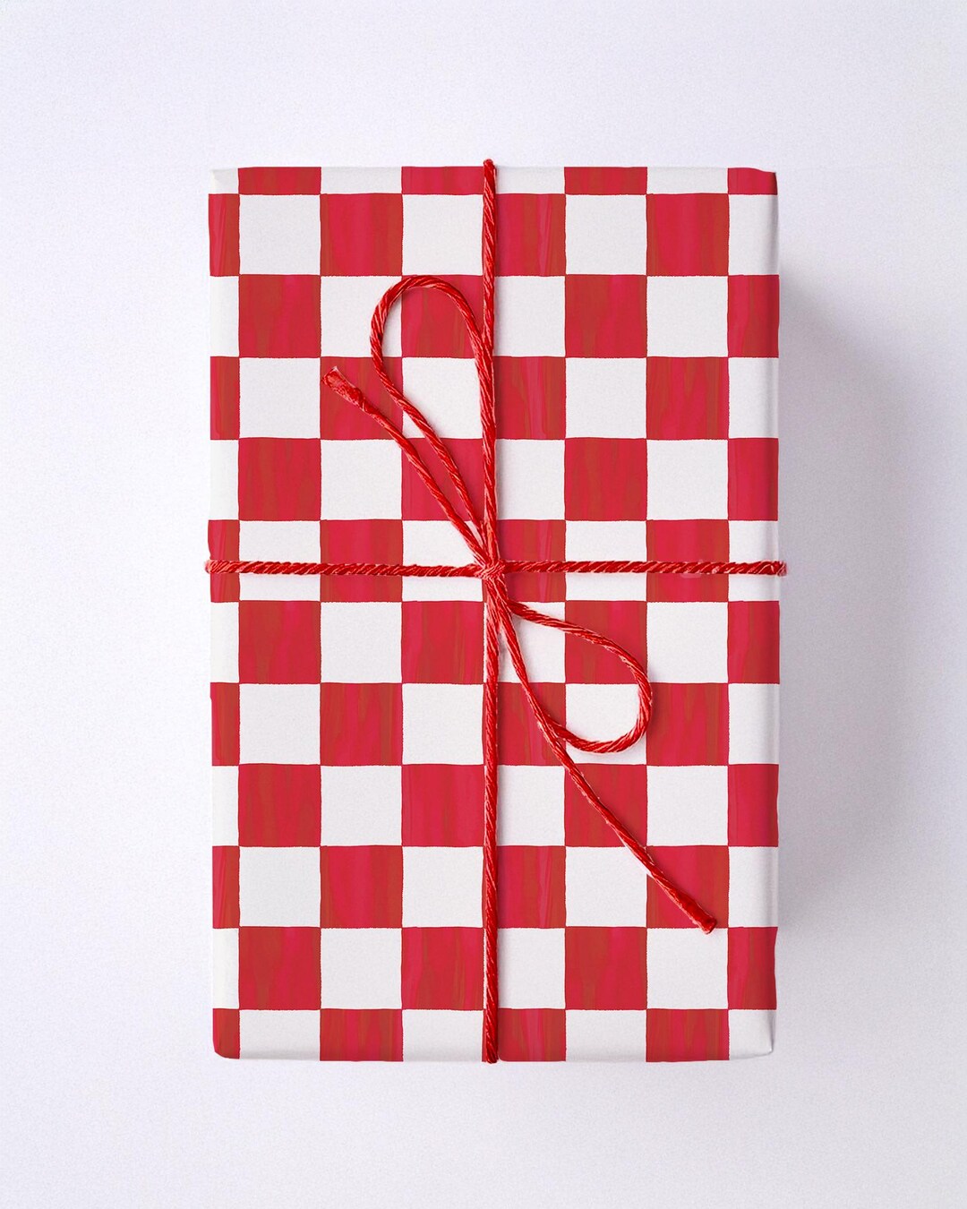 Checkers Wrapping Paper, Large Roll, Red & White - Etsy