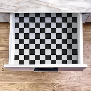 Checkers Contact Paper, Black & White - Etsy