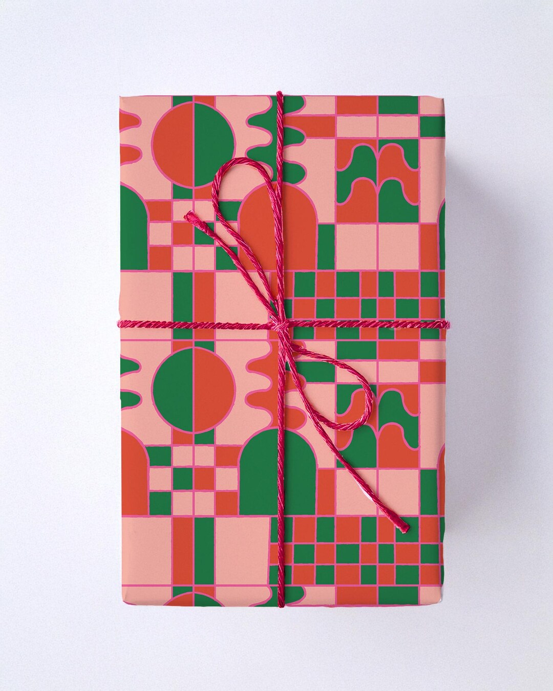 Retro Stained Glass Holiday Wrapping Paper: Groovy Glow Design - Etsy