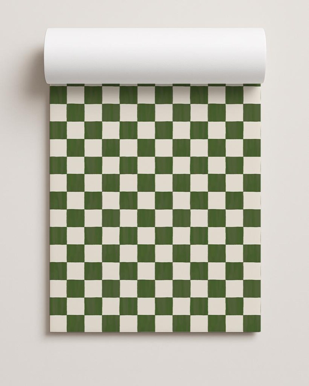 Checkers Contact Paper, Dark Green & White - Etsy