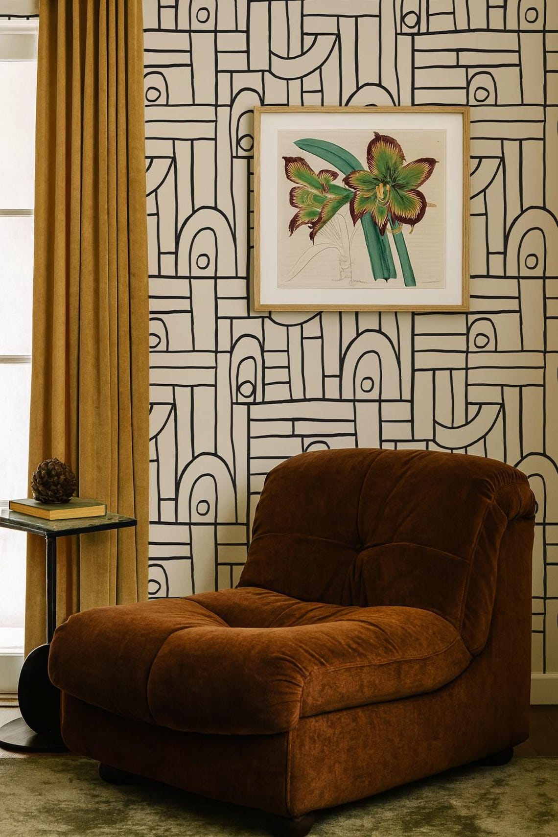 Deco Tile Wallpaper, White and Black - Etsy