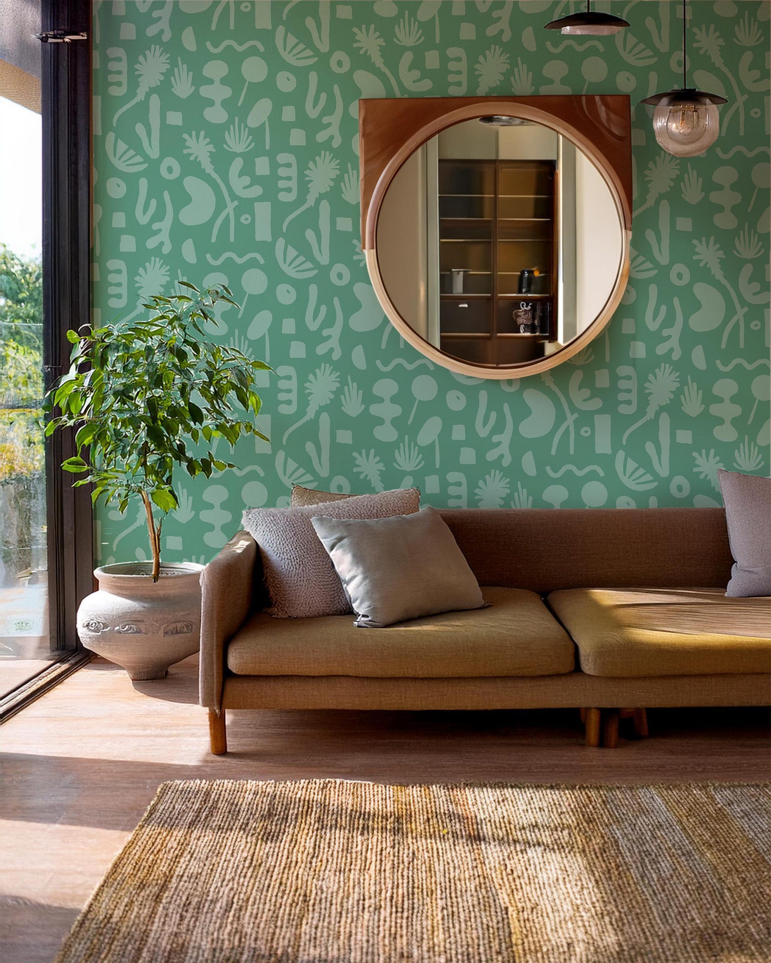 Pool Side Wallpaper, Teal - Etsy