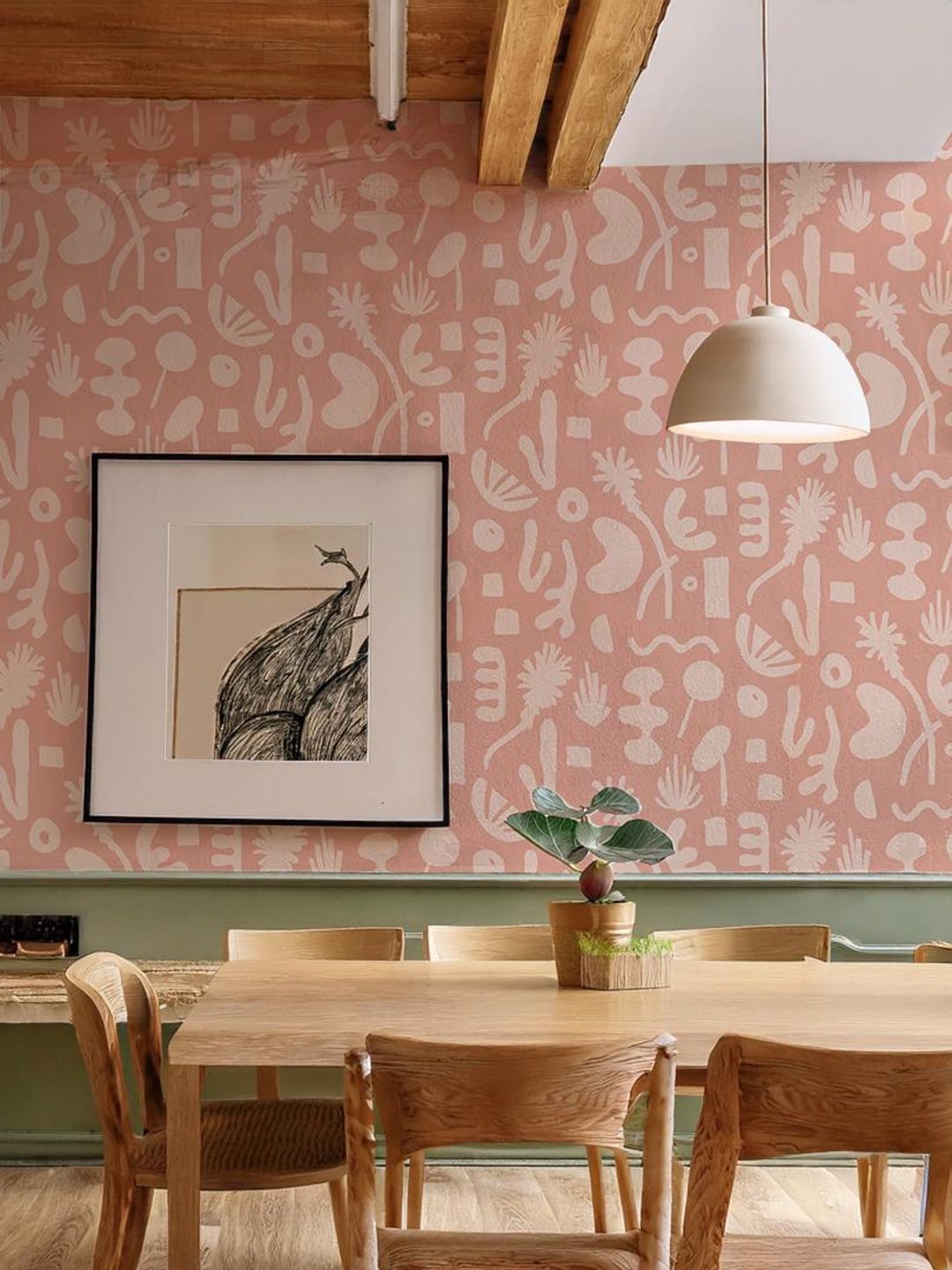 Pool Side Wallpaper, Pink - Etsy