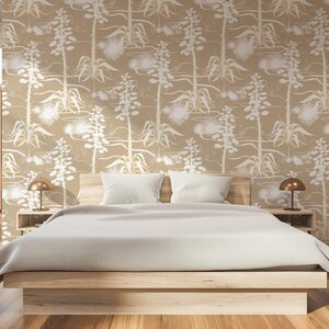 Agave Valley Wallpaper, Tan and White - Etsy