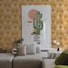 Yucca Moon Wallpaper, Peach & Green - Etsy