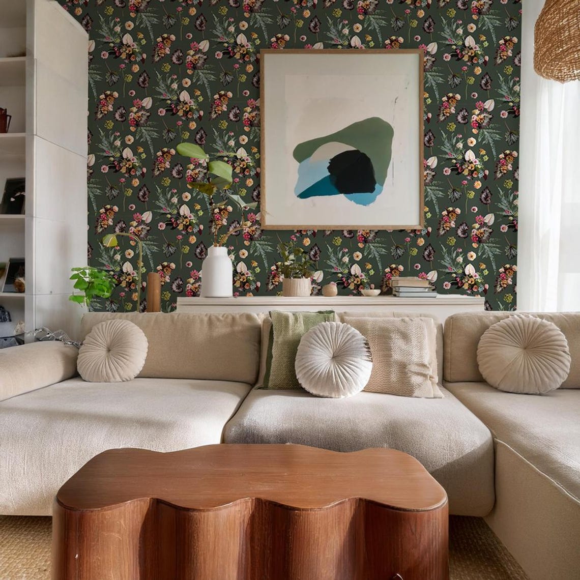 The Little Branch Wallpaper, Green - Etsy
