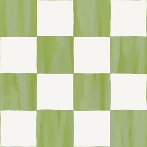 Checkers Wallpaper, Olive Green - Etsy