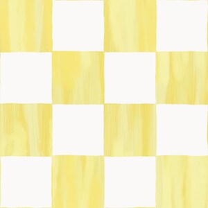 Checkers Wallpaper, Lemon - Etsy