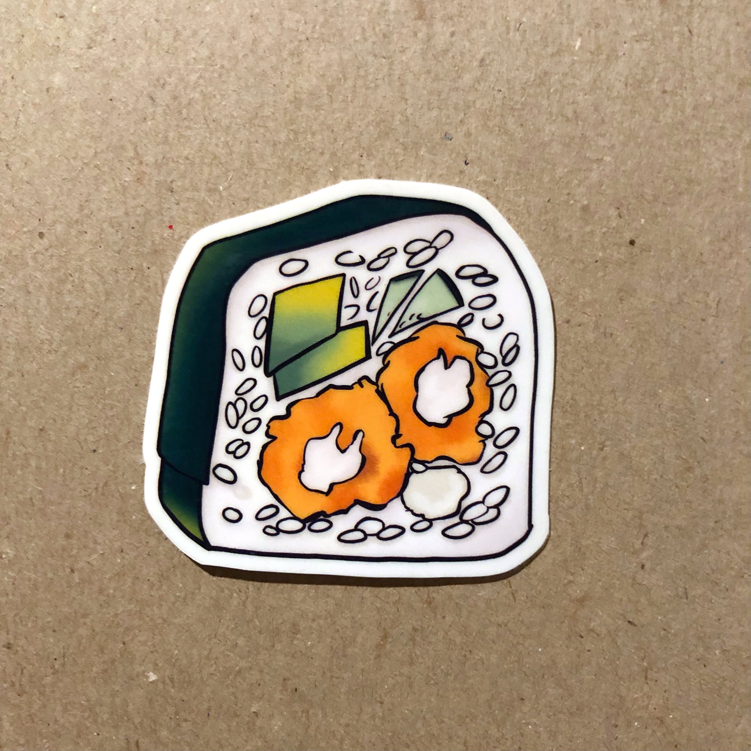 Kawaii Sushi Rolls Vinyl Sticker Set - Etsy