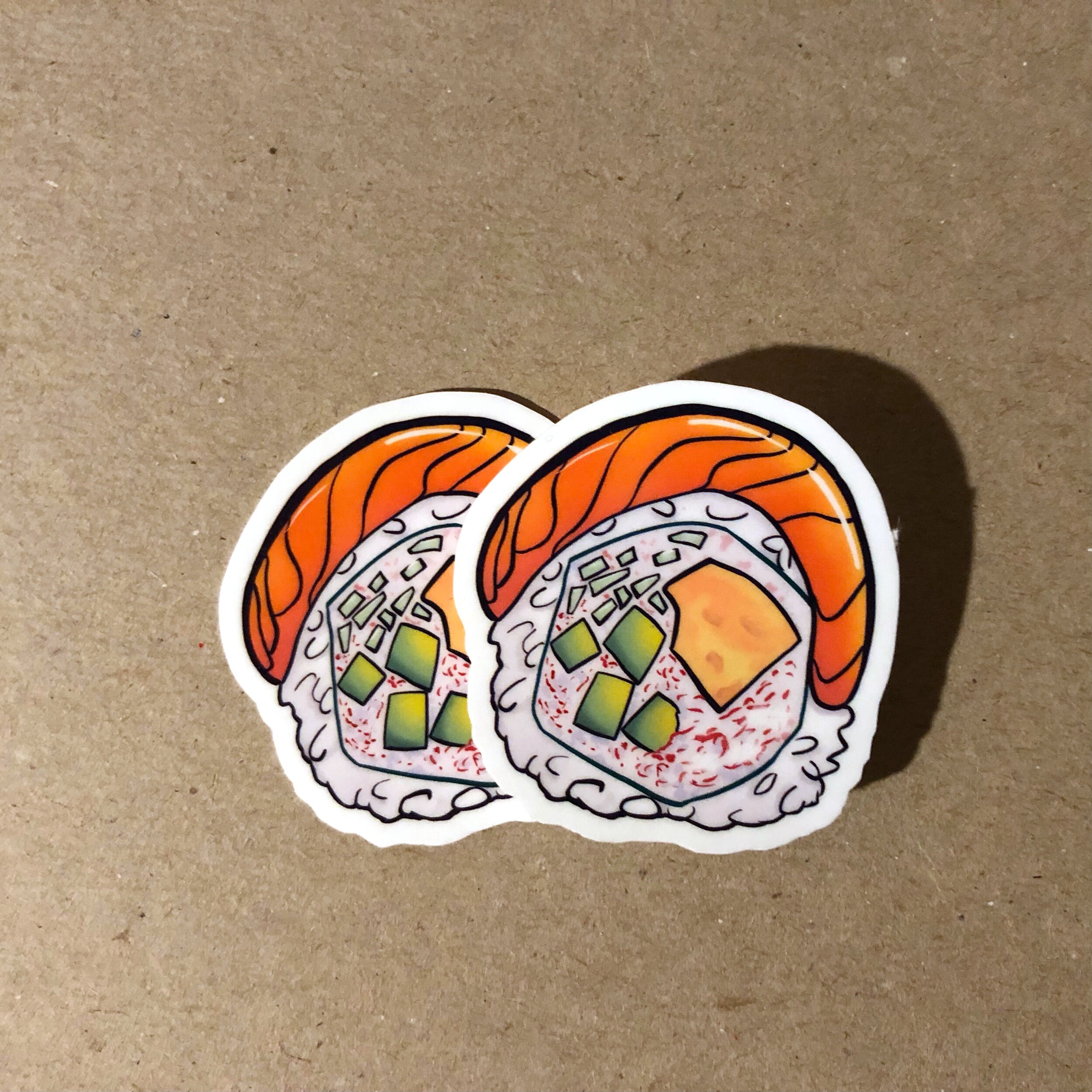 Kawaii Sushi Rolls Vinyl Sticker Set - Etsy