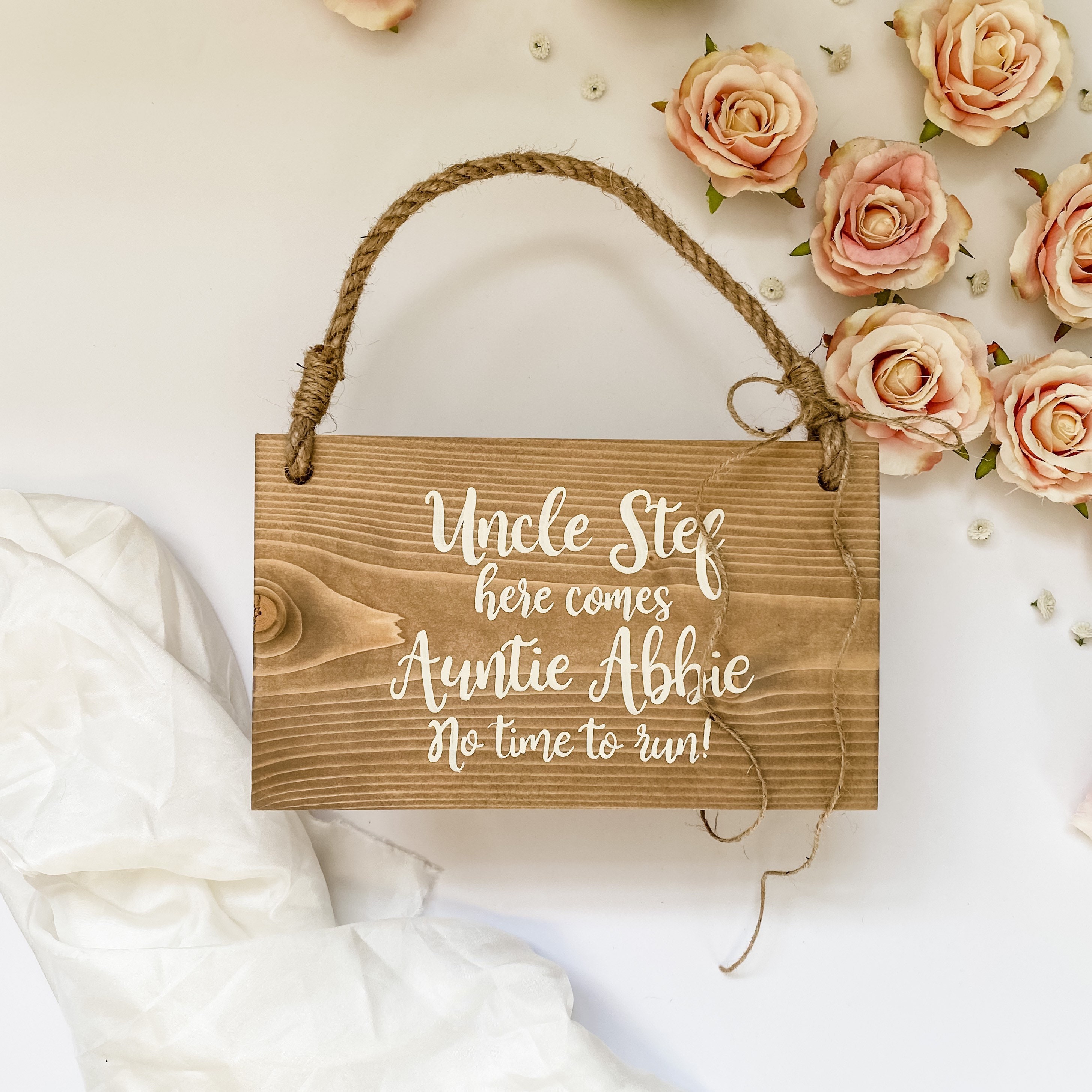 Personalised here comes the bride sign Wedding sign Wooden | Etsy