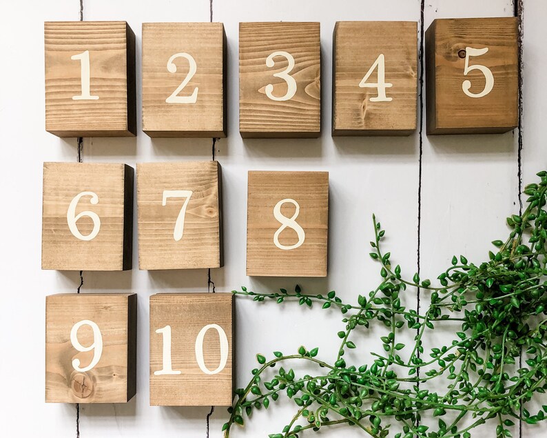 Rustic Wedding Table Numbers Wedding Decorations Wedding - Etsy