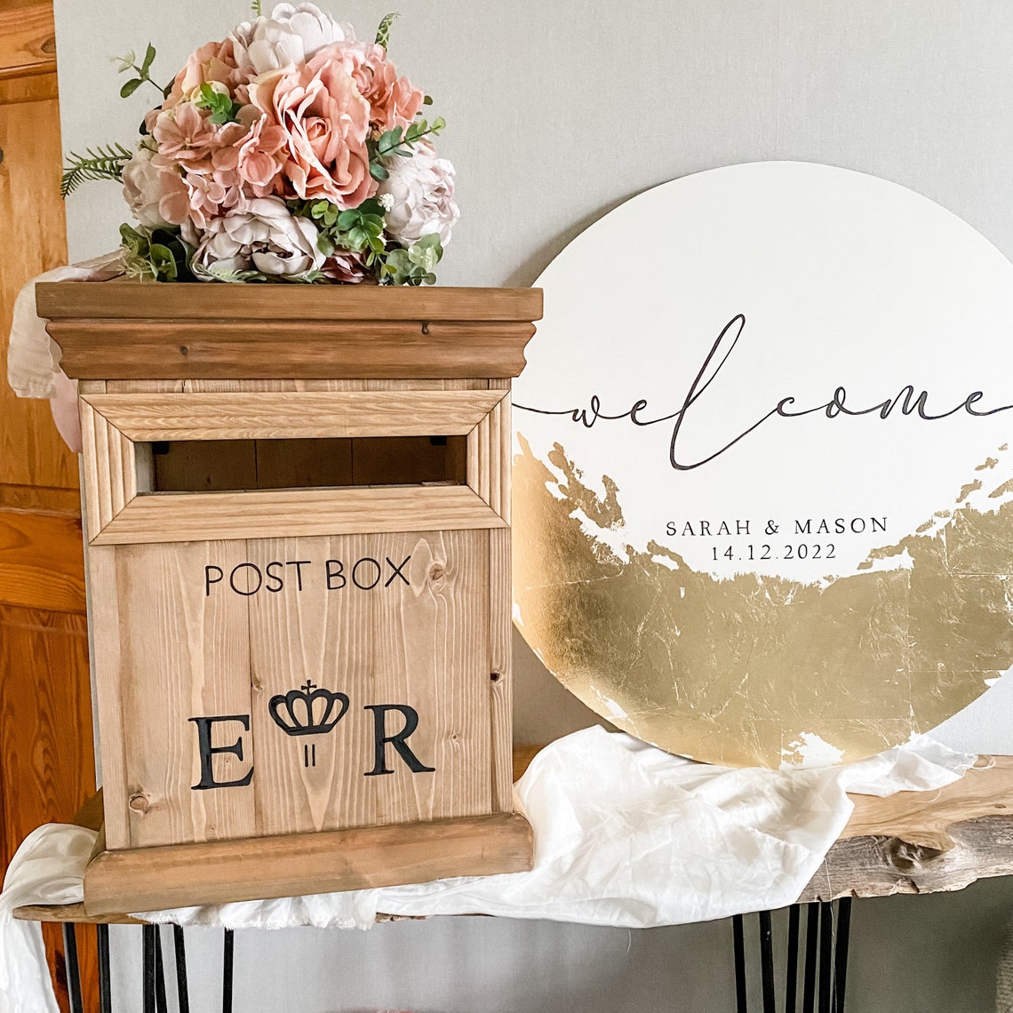 Wood Wedding Post Box for Card and Gift Table. Rustic / - Etsy UK