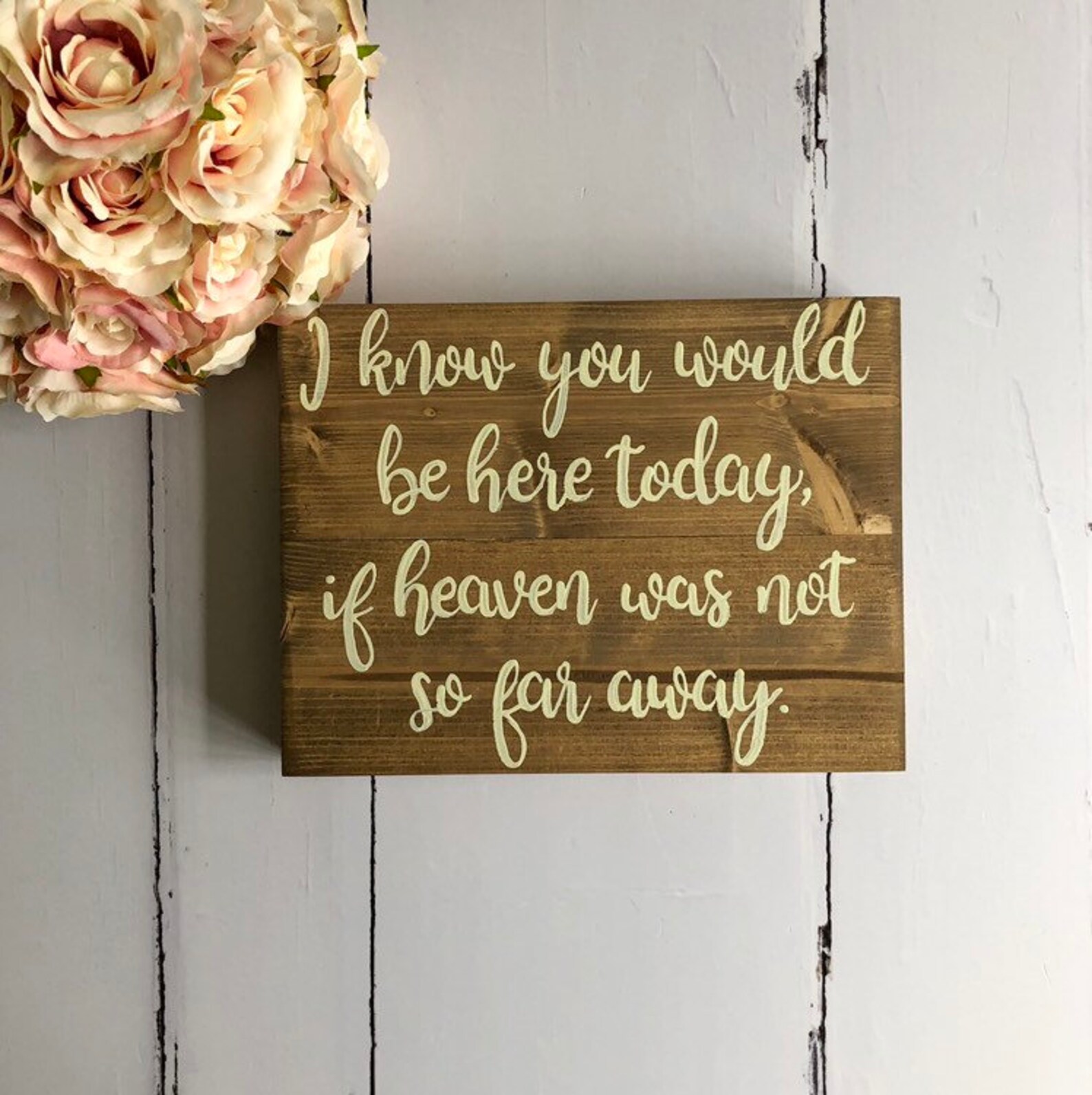 Sé que estarías aquí hoy si el cielo no estuviera tan lejos | Etsy