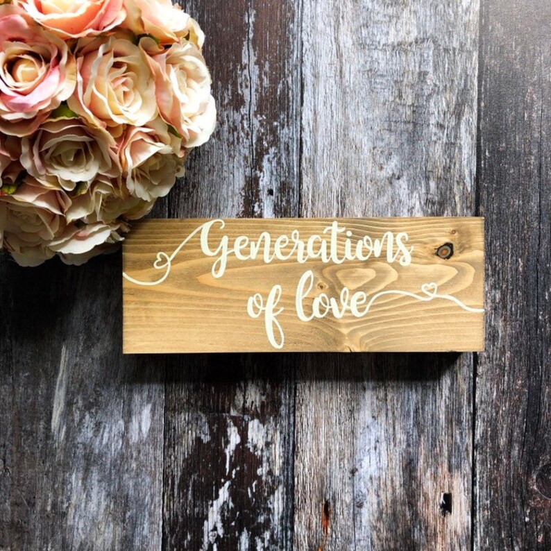 Generations of Love Wedding Sign Family Portrait Sign - Etsy UK