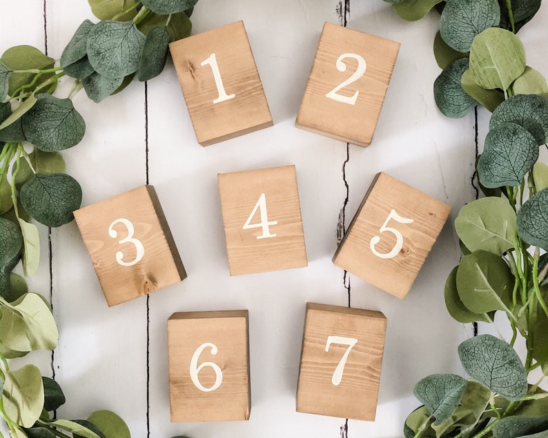 Rustic Wedding Table Numbers Wedding Decorations Wedding - Etsy