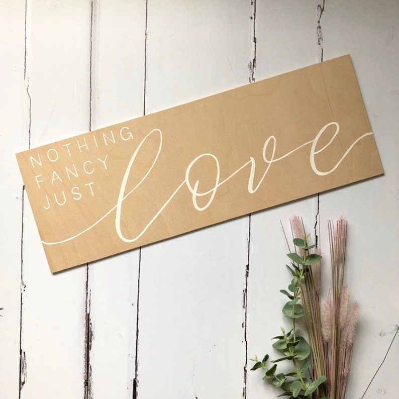 Nothing Fancy Just Love Wedding Sign or Photo Prop for - Etsy