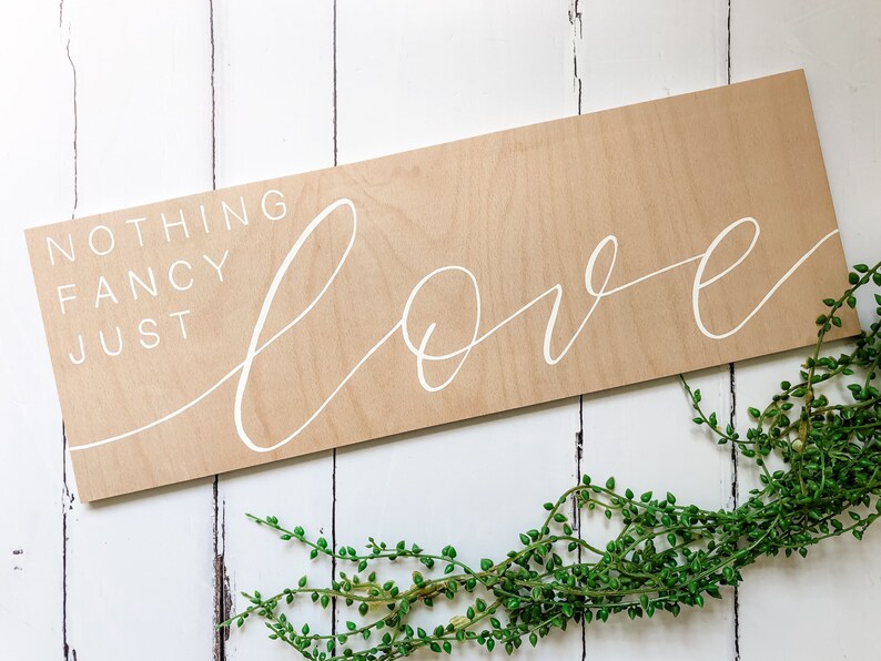 Nothing Fancy Just Love Wedding Sign or Photo Prop for - Etsy