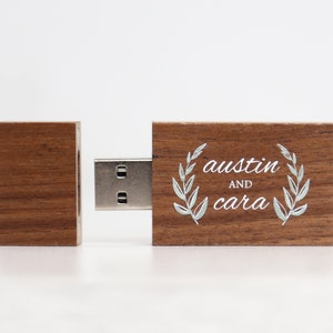 Walnut Wood USB With Full Color Printing | Personalized Walnut Flash ...