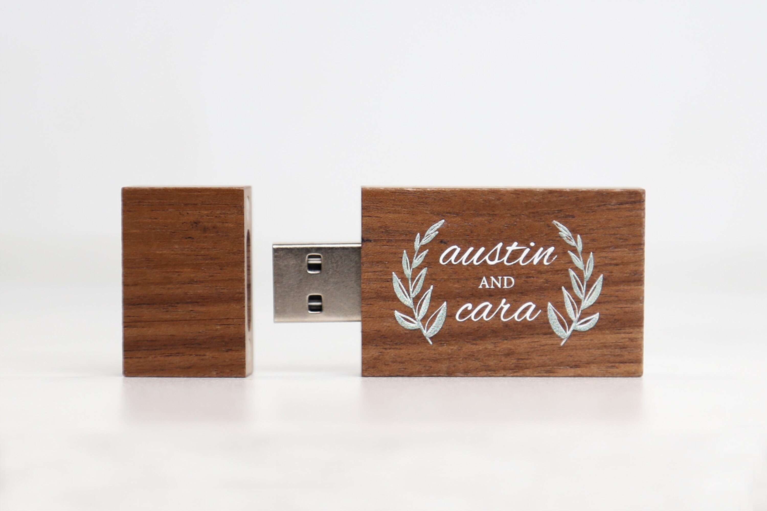Walnut Wood USB With Full Color Printing | Personalized Walnut Flash ...