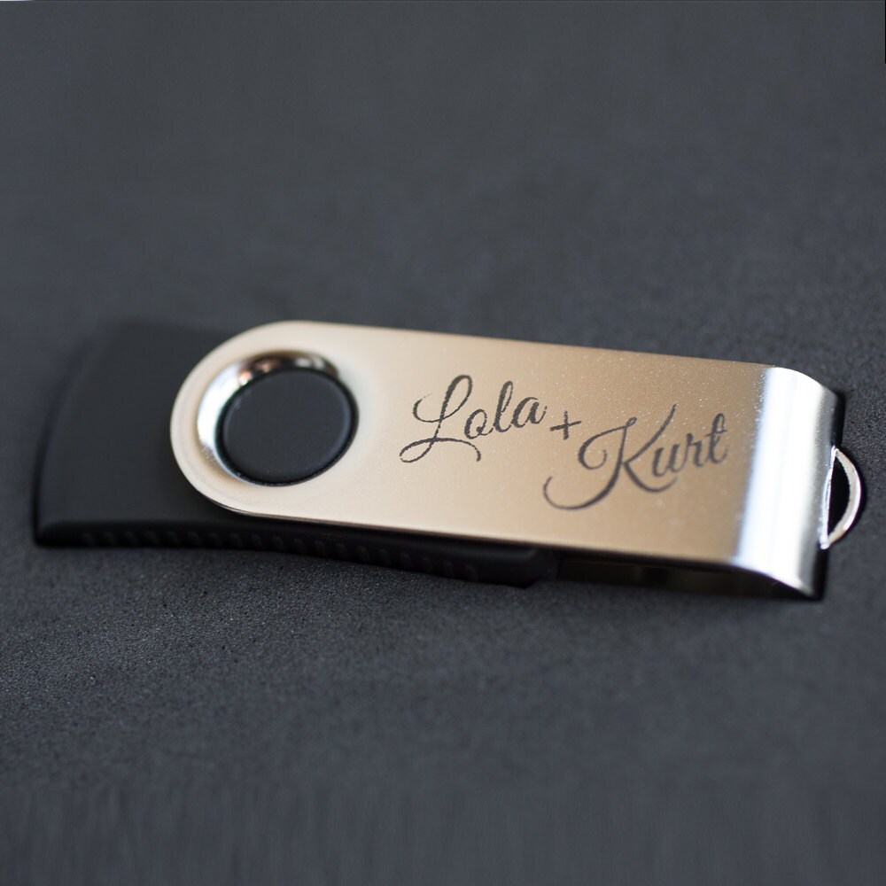 Kraft USB Box Metallic Swivel Drive With Personalization - Etsy