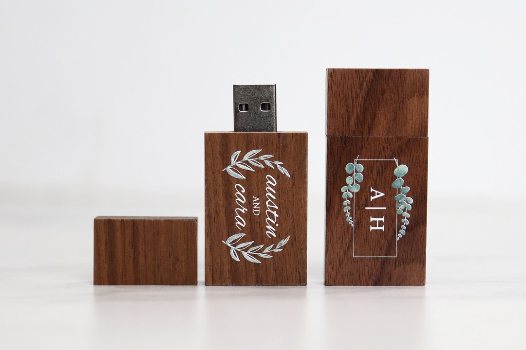 Walnut Wood USB With Full Color Printing | Personalized Walnut Flash ...