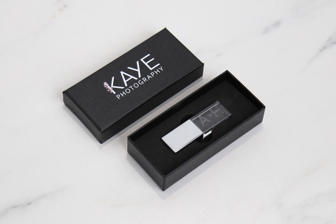 Glossy Black USB Gift Box + Crystal USB | Personalized Bundle - Etsy