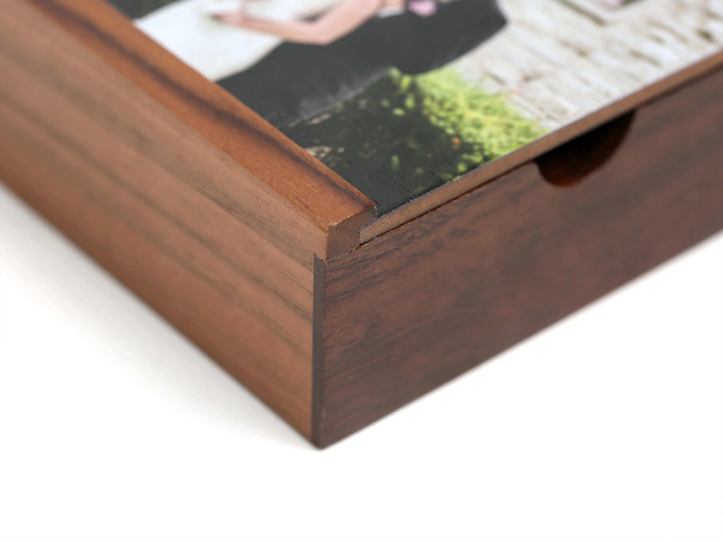 Wooden Lid Walnut Photo & USB Box 4x6 Walnut USB With Full - Etsy