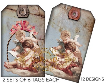 Angel gift tag | Etsy