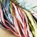 Sari Silk Ribbon - Pastels - Varigated Ribbon - Recycled Vintage Ribbon ...