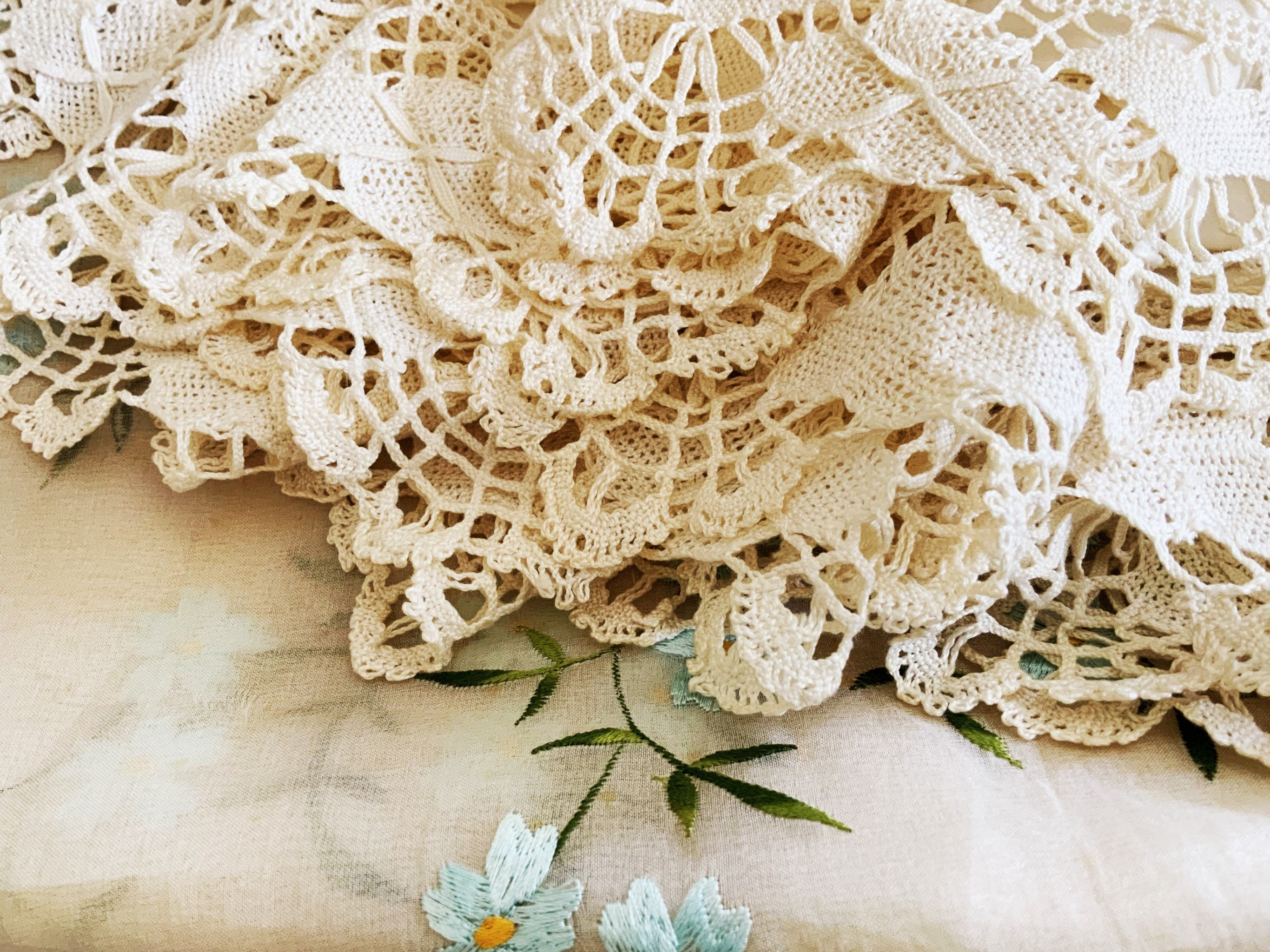Lovely Soft Handmade Cream Vintage Cream Bobbin Lace Trim | Etsy