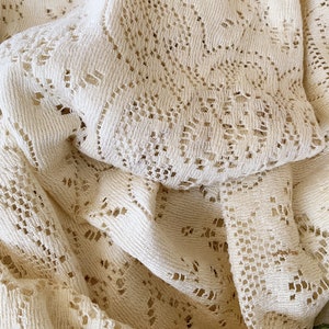 Soft Floppy Vintage Cream Quaker Lace Table Cloth - Flawed - Etsy