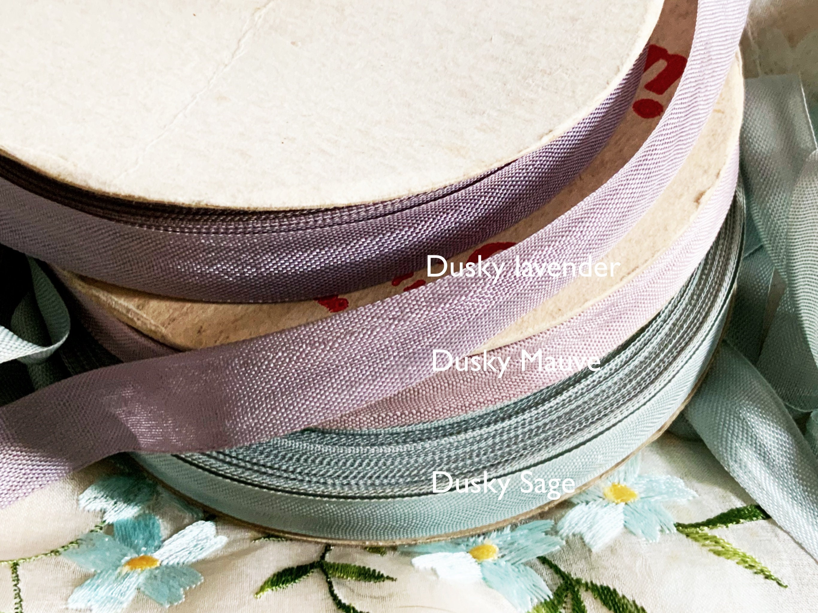 3yds Rare True Vintage Colours in 3 Vintage Rayon Seam-binding - Etsy