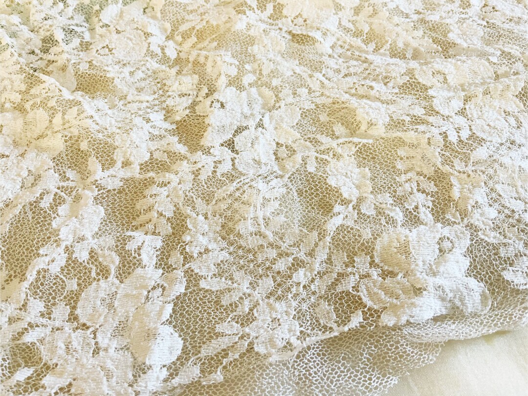 Beautiful Fine Delicate Lace Remnant - Double Layer Tulle - Net Lace ...