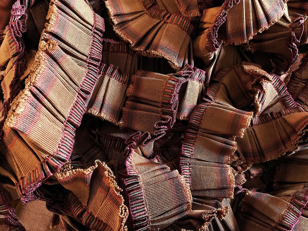 Pleated Vintage Petersham Double Box Ruffle Ribbon Trim - Passementerie - Etsy