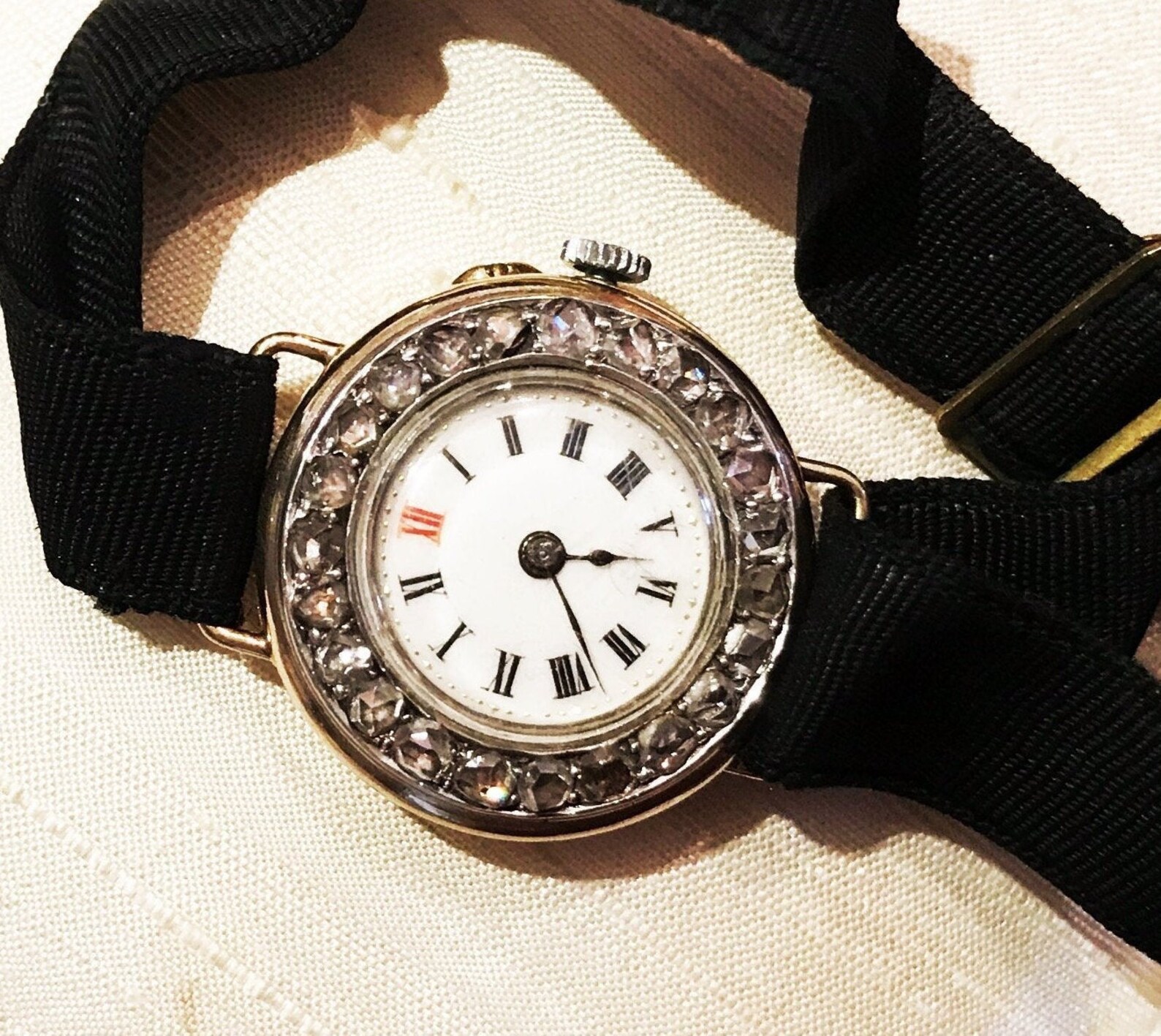 Gorgeous ANTIQUE Victorian Rose Gold Rose Cut DIAMOND Watch - Etsy