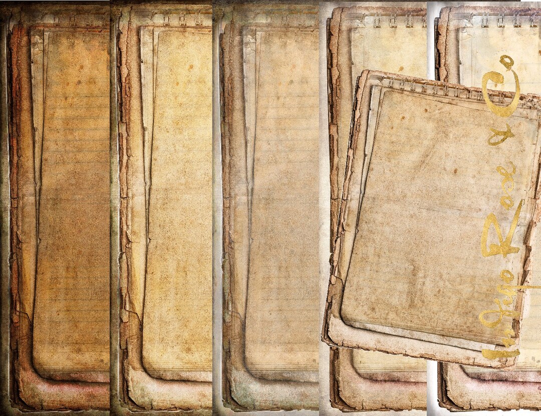 NOTE PAD PAPER Lined Writing Paper Craft Old Vintage Shabby Paper Page ...