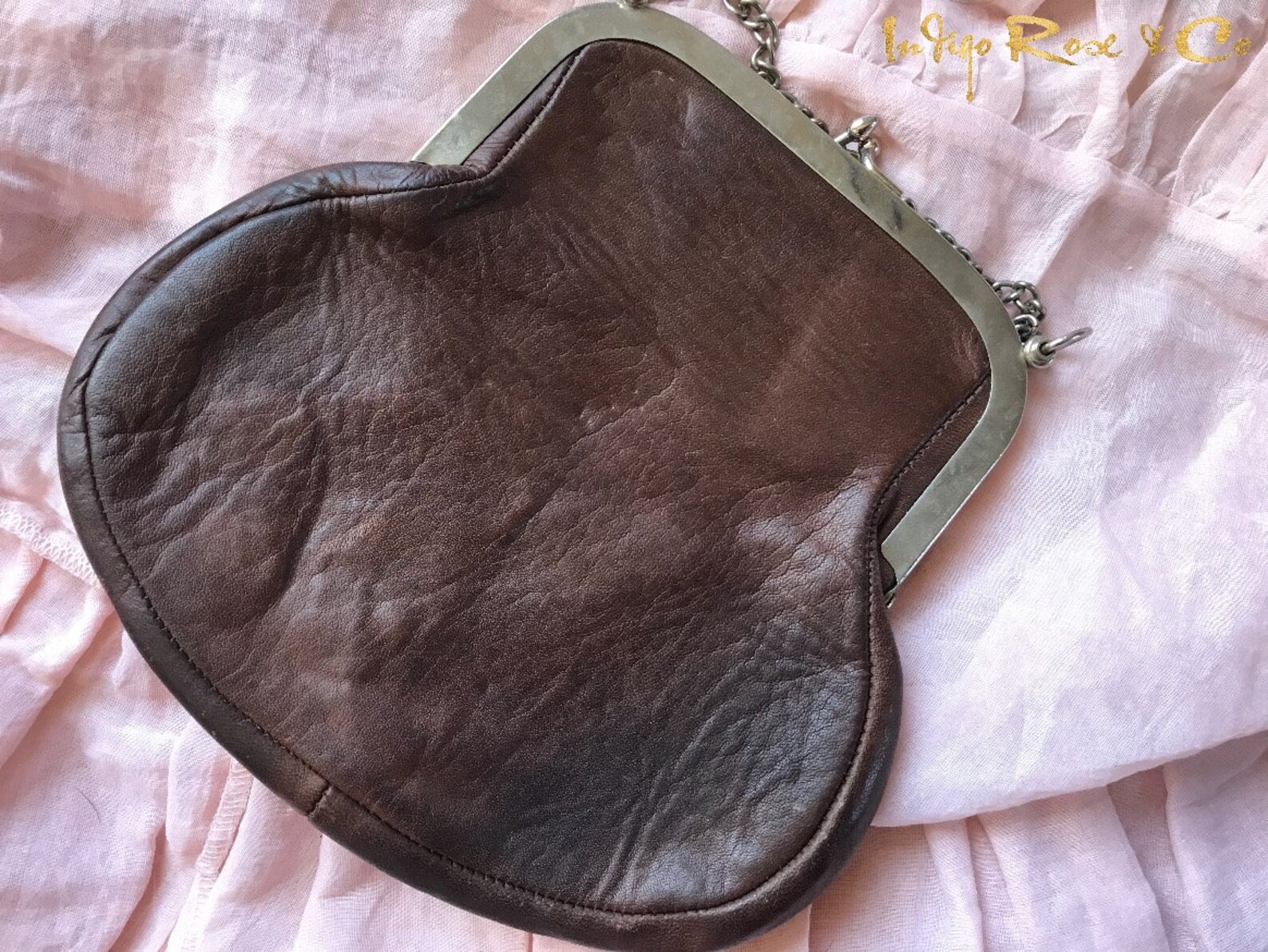 VINTAGE Brown Genuine LEATHER BAG Small Handbag Purse - Etsy