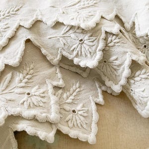 Beautiful Bold, Heavily & Densely Hand Embroidered French Antique ...