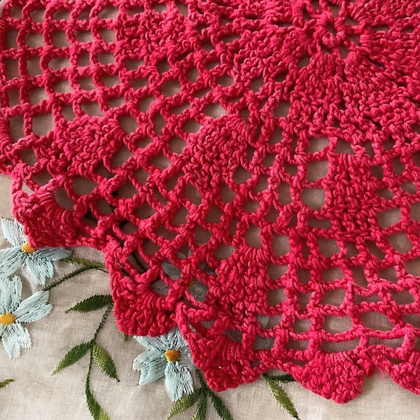 Red Doilies - Etsy