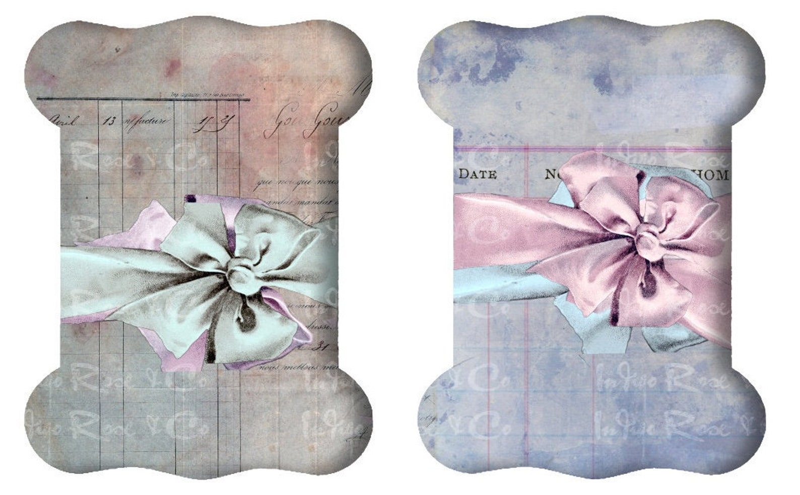 RIBBON LACE HOLDER Shabby Chic Ribbons & Bows Old Vintage - Etsy