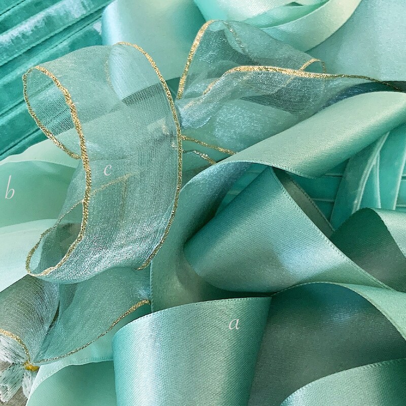 Aqua Satin Ribbon - Etsy