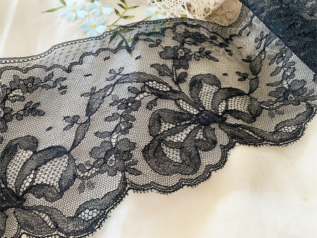 Vintage Black Net Lace - Ribbons & Bows - Craft Dolls Costumes - Etsy