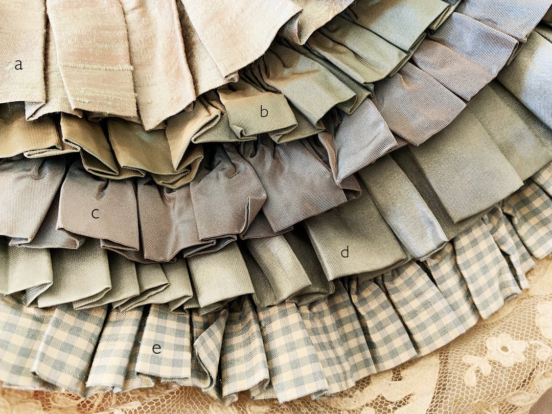 Silk & Taffeta Pleated Ruffle Trim Vintage Craft Dolls Costumes Collars ...