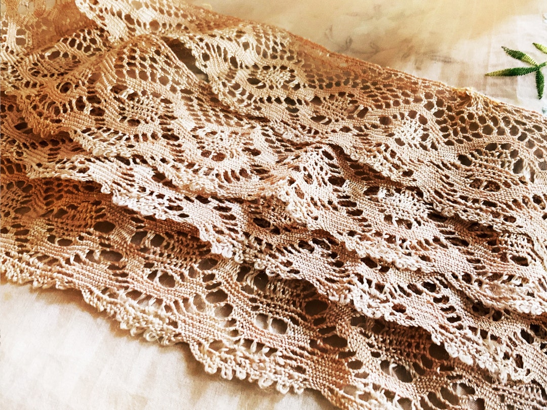 Vintage Silky Caramel Lace Trim - Craft Create - Etsy