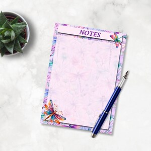 Dragonflies/ 5x7 Notepad/ Writing Pads/ Writing Stationery/ Blank ...
