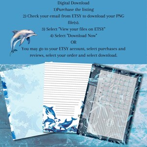 Ocean, Nautical, Printable Stationery, Printable Writing Paper, Letter ...